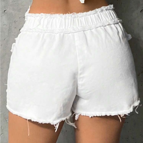 Rebellious Rose | Shorts | Raw Trim Flap Pocket Side Cargo Shorts ...
